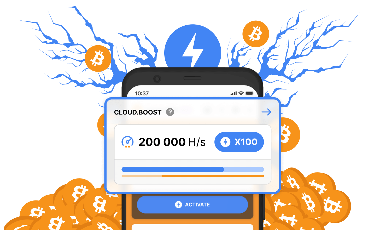 Multiply your mining speed with Cloud.Boost | CryptoTab Browser